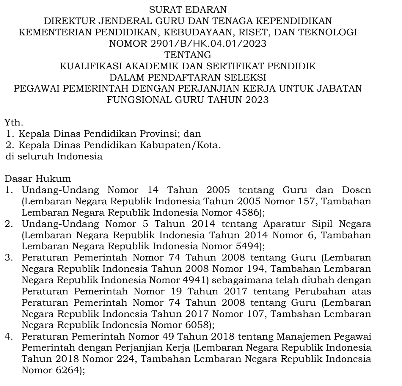 Linieritas PPPK Guru 2023 : Lengkap SE Dengan Link Google Drive Nya