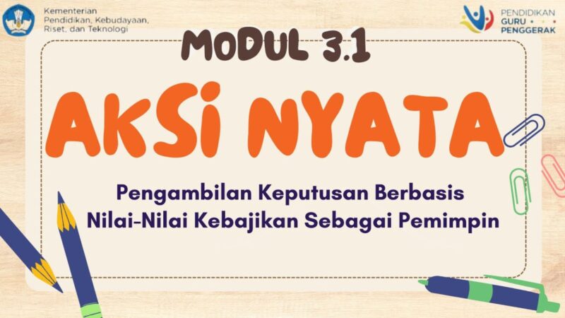 Berikut Ini Contoh Aksi Nyata Modul 3.1 Guru Penggerak